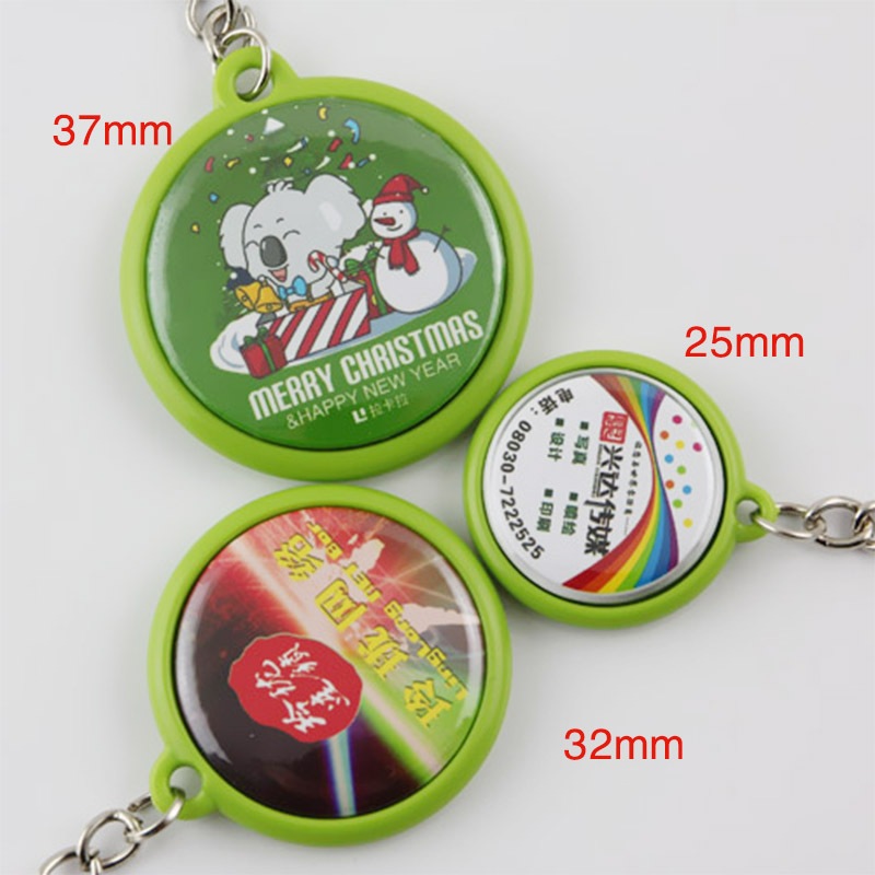 50pcs Double side printing button badge keychain 25mm 32mm 37mm button ...