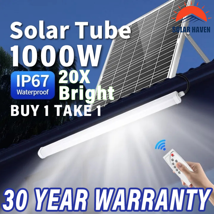 three color solar tube rechargeable solar light outdoor waterproof LED ...