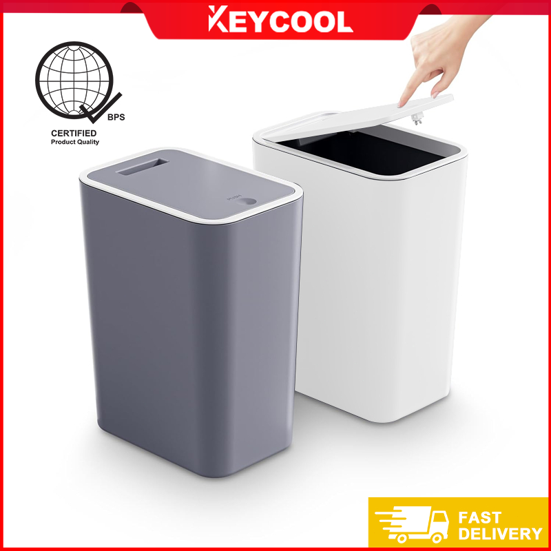 Keycool Nordic Trash Can with Cover Large Press-type Trash Bin ...