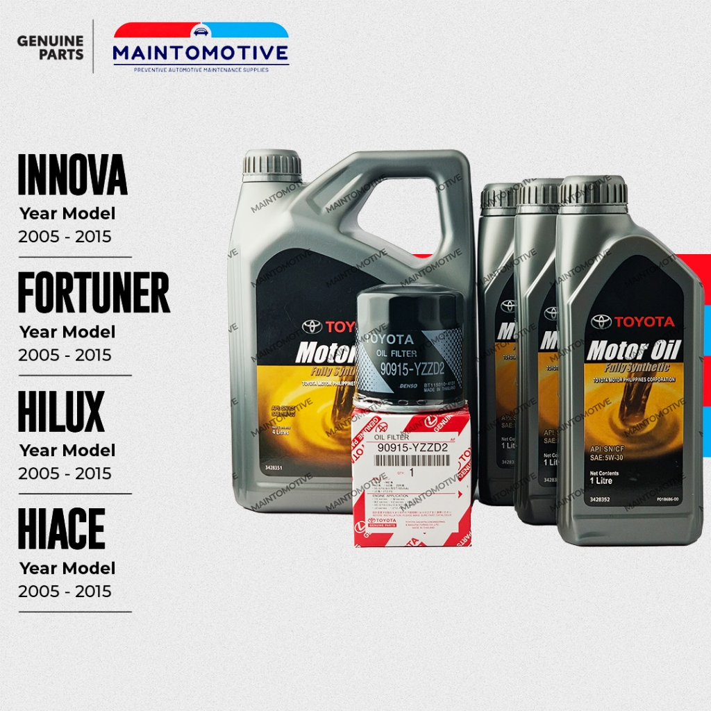 Toyota Innova / Hilux / Fortuner / Hiace 7 Liter Fully Synthetic 5w-30 ...