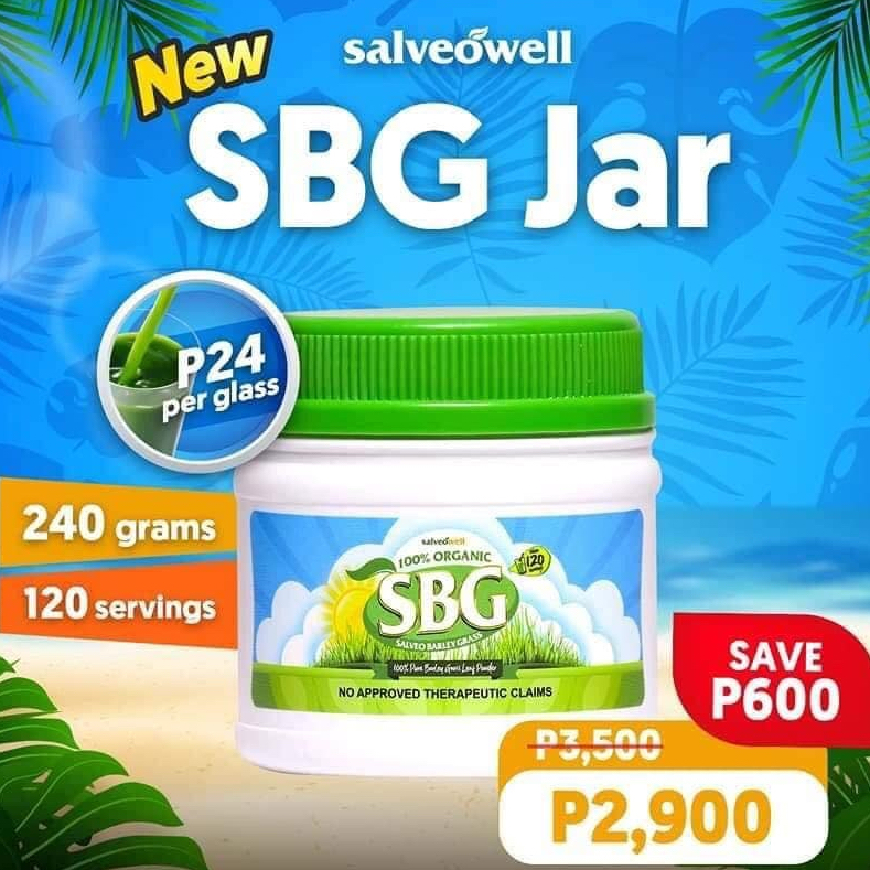 SBG Salveo Barley Grass Powder In JAR 240 grams With FREE IAM Barley ...