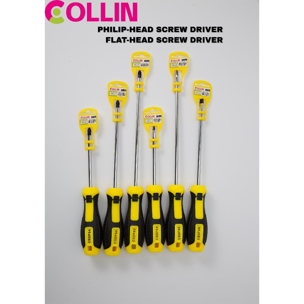 COLLIN MAGNETIC FLAT-HEAD SCREW DRIVER / PHILIP-HEAD SCREW DRIVER ...