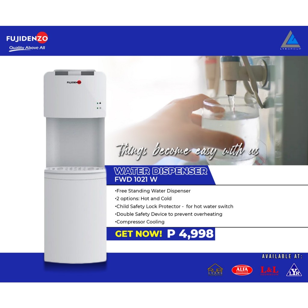 Fujidenzo FWD-1021 W Free Standing Water Dispenser | Shopee Philippines
