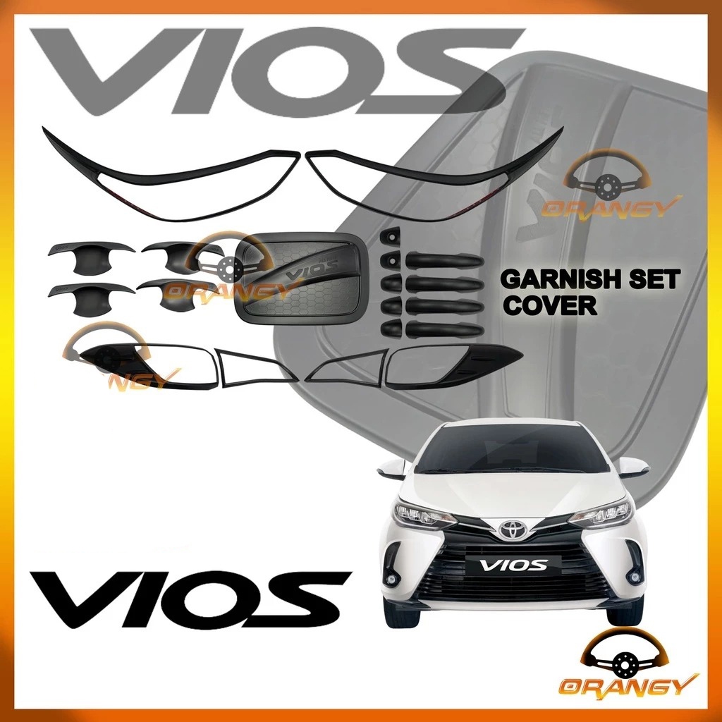 Toyota Vios 2019 to 2025 G/GRS VARIANT Garnish Combo set cover Matte ...
