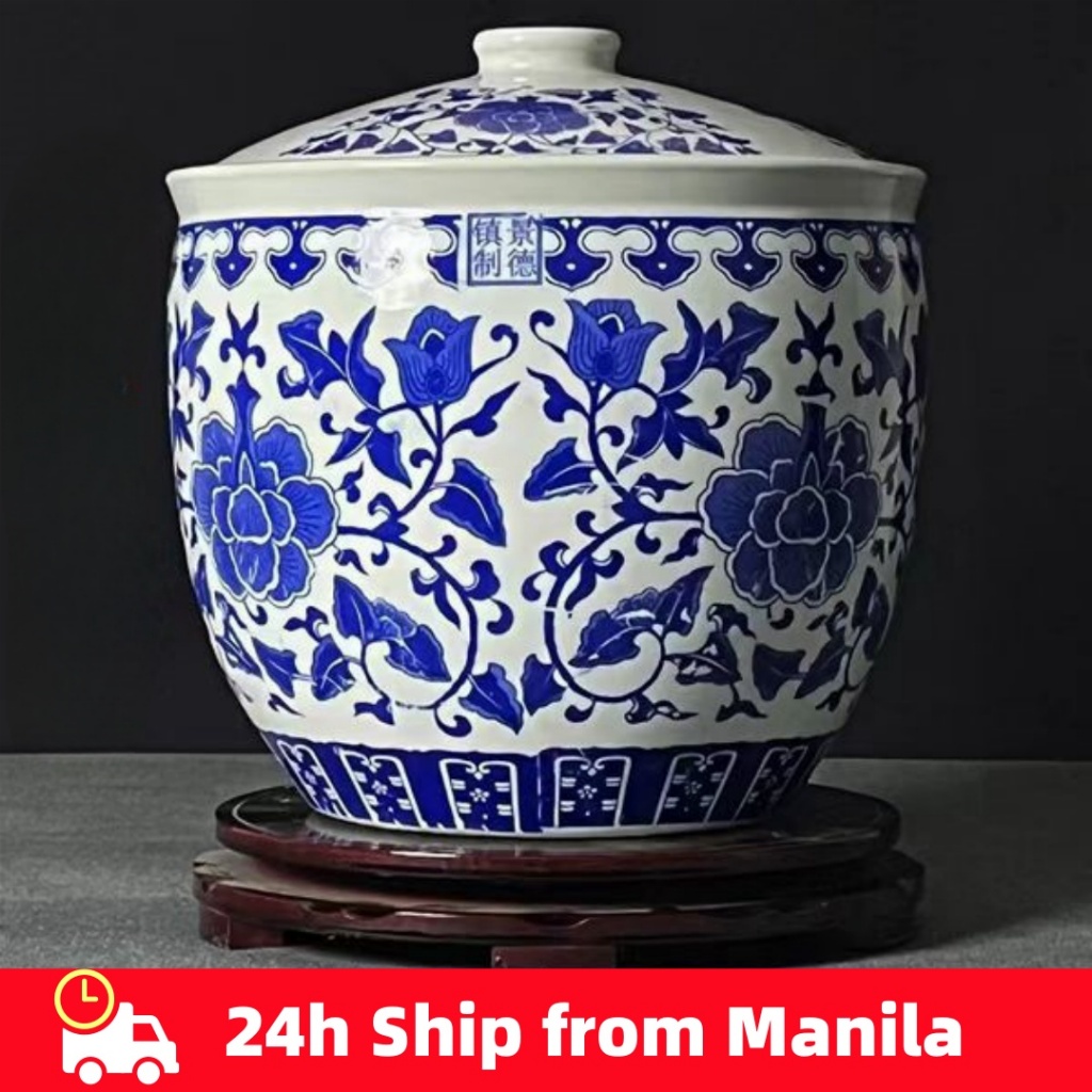 10KG Ceramic Rice Dispenser Rice Storage Box Rice Organizer Insect ...