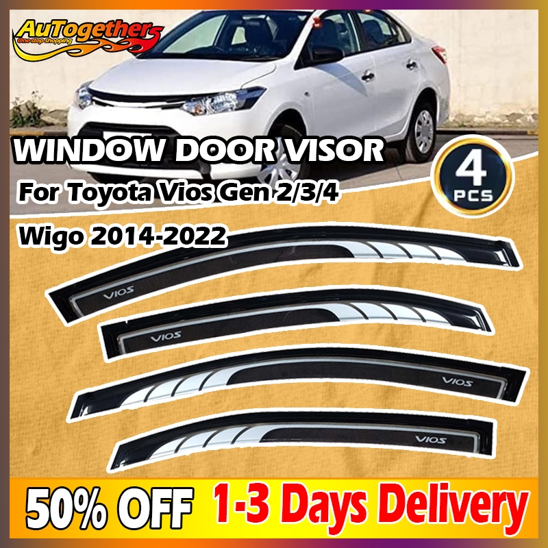Window Door Rain Visor For Toyota Wigo 2014-2022/Vios 2004-2019 Window ...