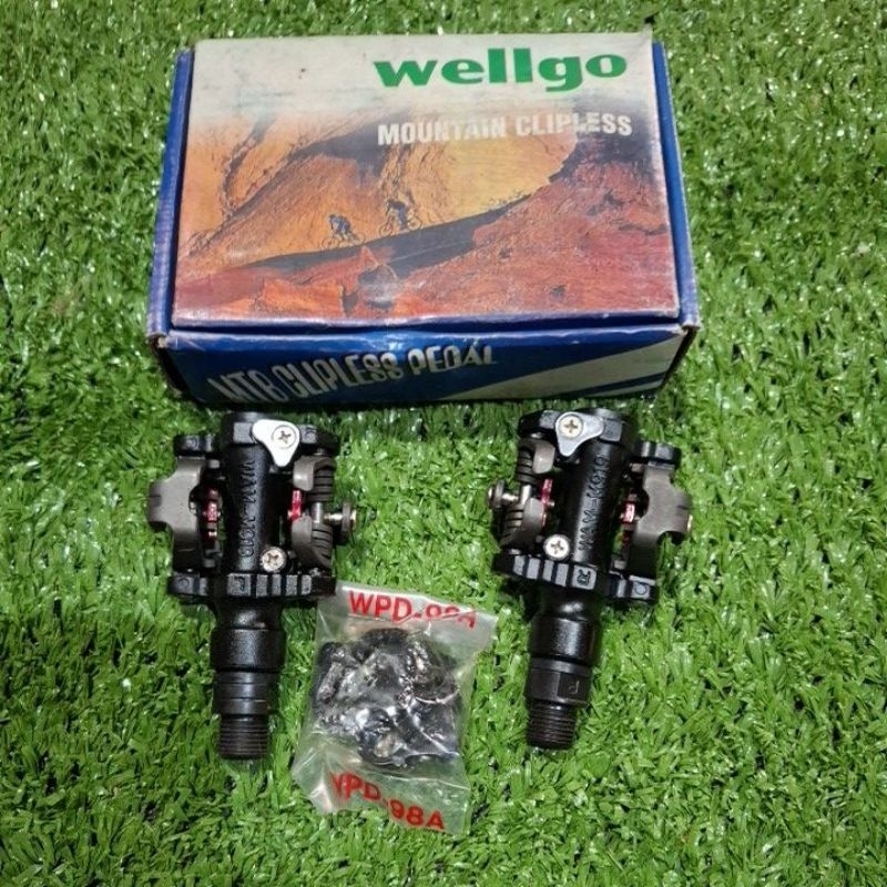 Bicycle Mtb pedal wellgo cleats set ball retainer w/ attachment ...
