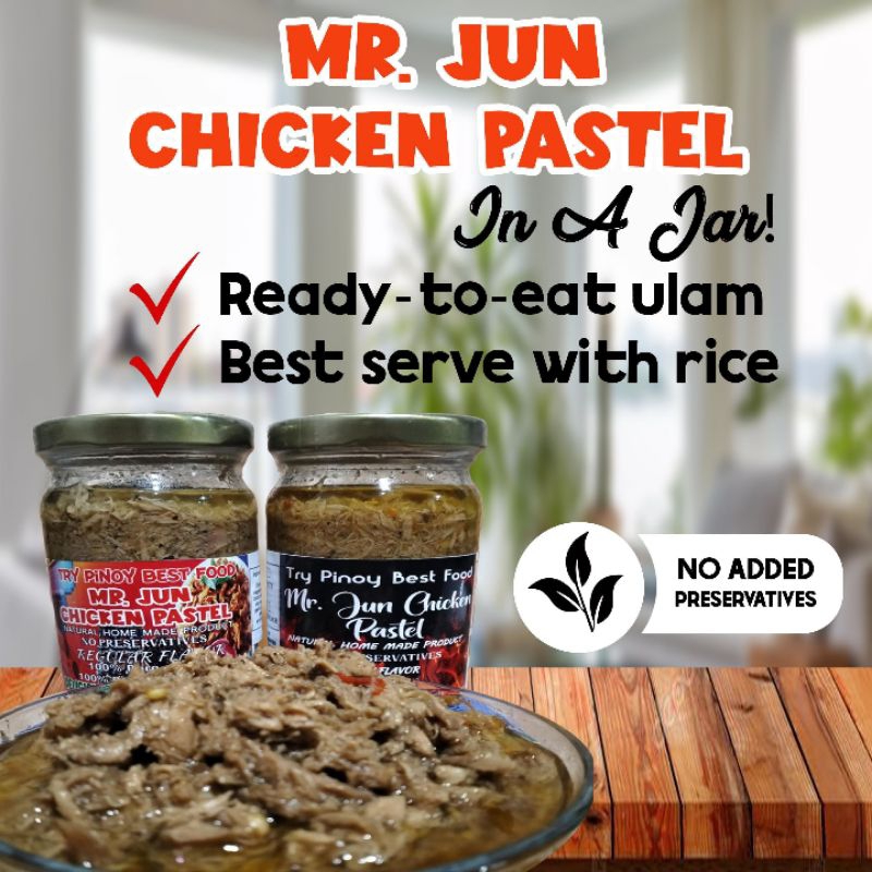 Mr Jun Chicken Pastil in a Jar - Regular Flavor and Spicy Flavor ...