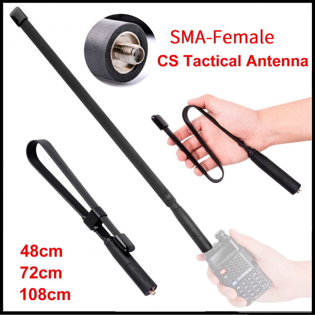 Walkie Talkie CS Tactical Foldable Antenna SMA-Female VHF UHF for Baofeng UV-5R UV-82 UV-9R UV ...