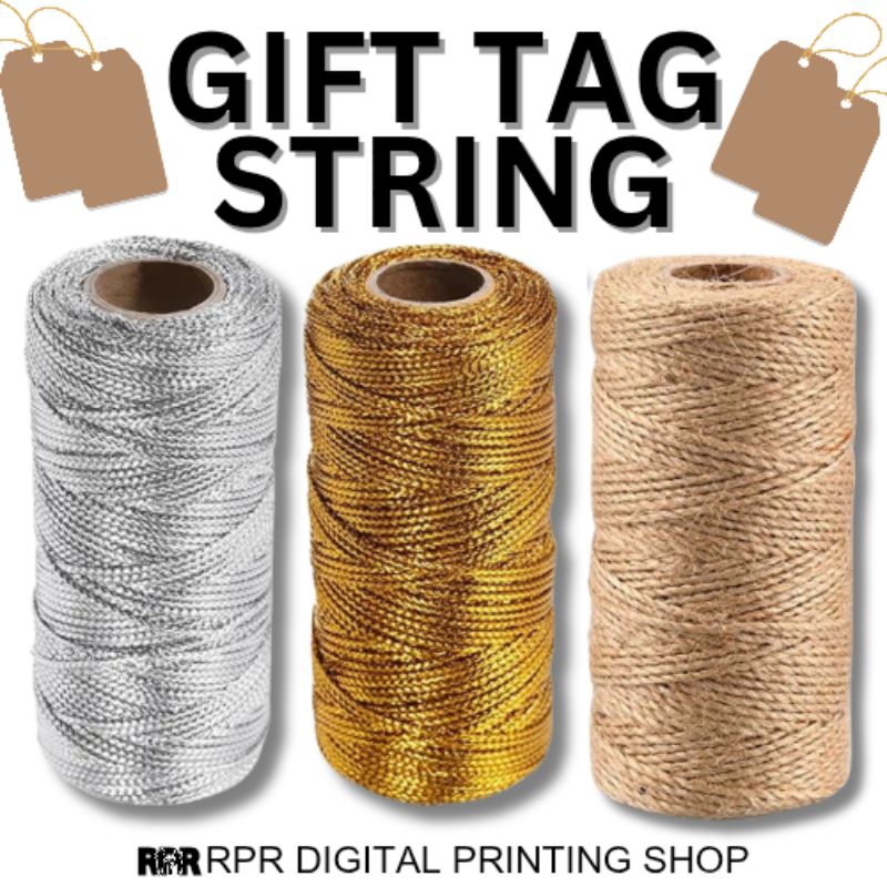 Gift Tag String | Jute String | Gold String | Silver String | Shopee ...