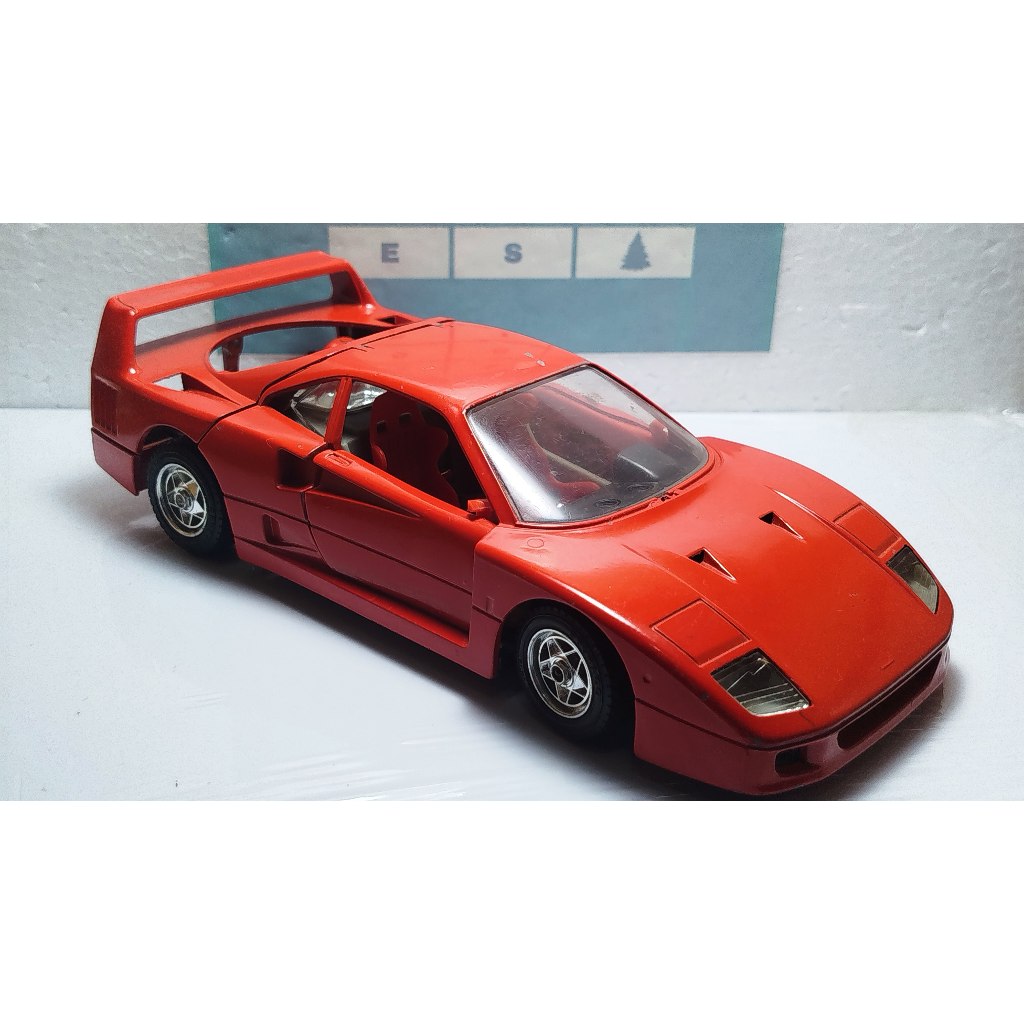Bburago 1987 Ferrari F40 Made in Italy Incomplete Loose Preloved Metal ...