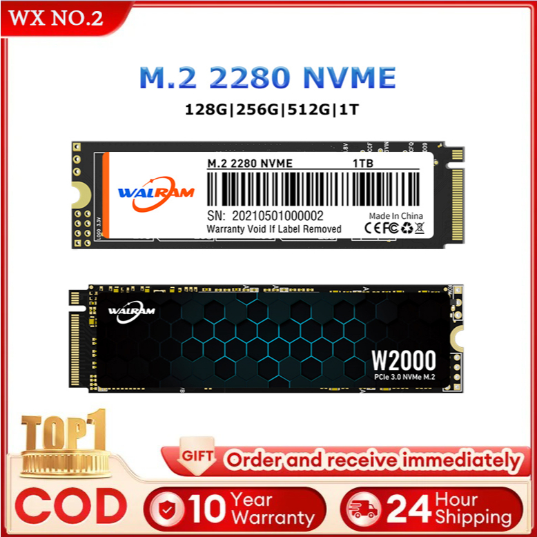 Walram M.2 PCIe3.0 SSD 256Gb M2 NVME 128GB 512GB 1TB 2280 Internal Hard ...