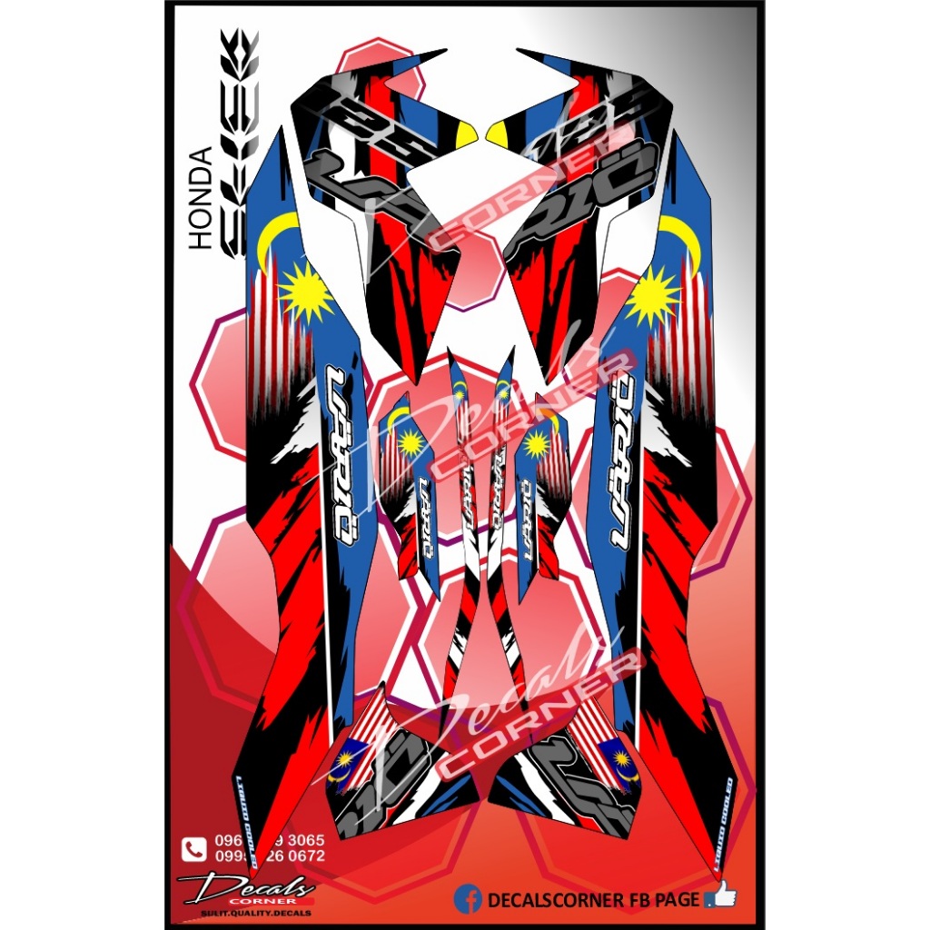 Honda Click V3 Malaysian Concept Sticker/Decals | Shopee Philippines