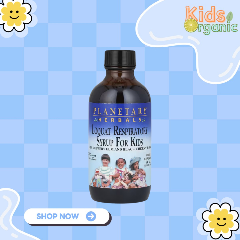 Planetary Herbals, Loquat Respiratory Syrup for Kids, 4 fl oz (118.28 ...