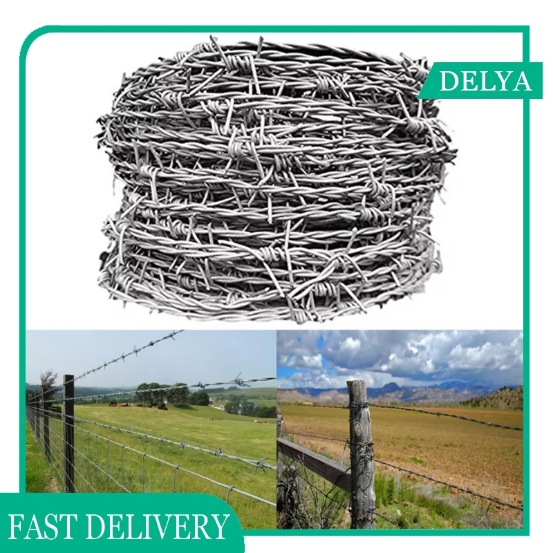 50/200 Meters Iron Barbed Wire Roll Fence Barbed Wire Anti-climb ...