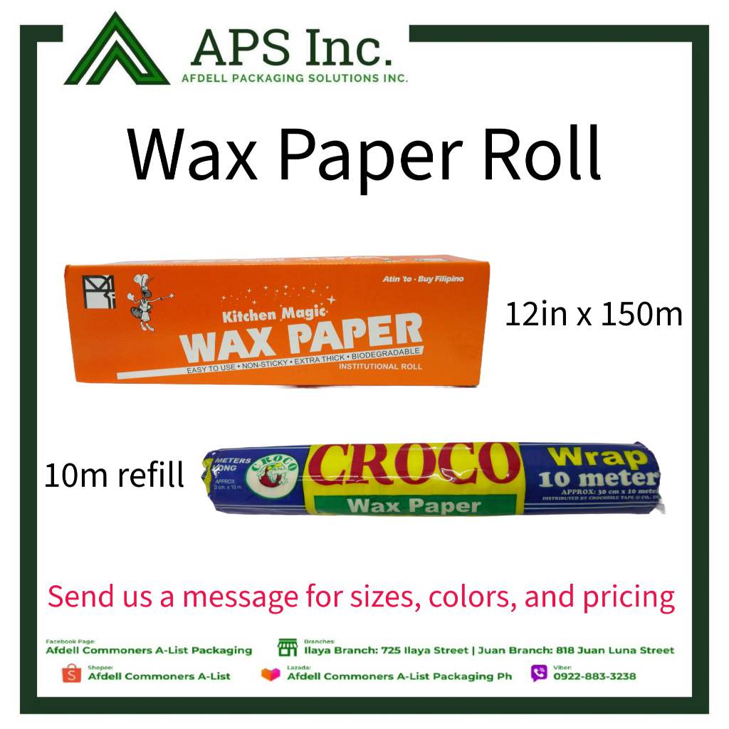 Kitchen Magic/Croco Wax Paper Roll 12'' X 150M Greaseproof Easy To Use ...