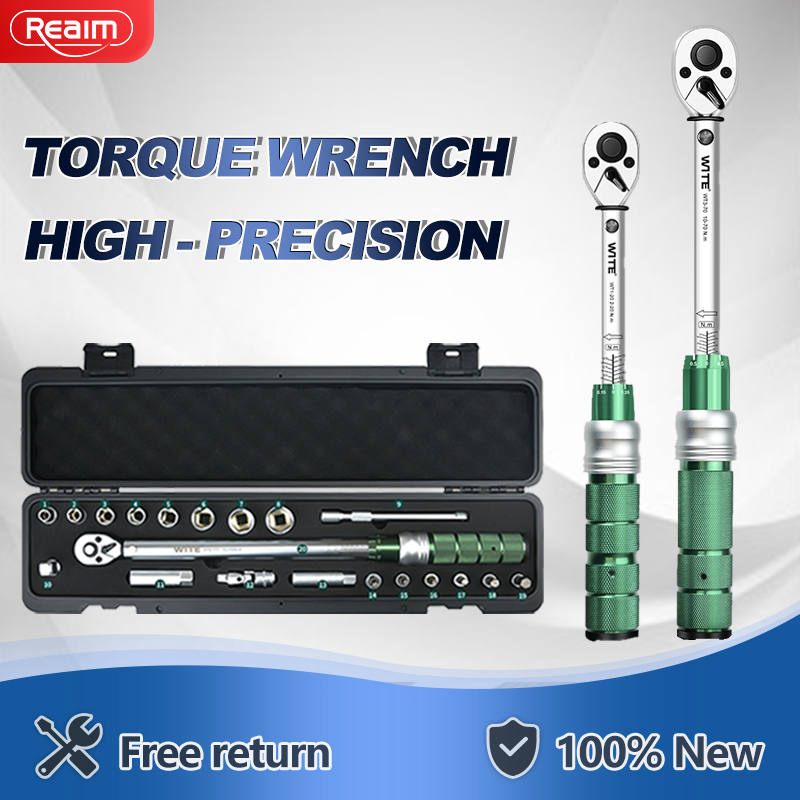 REAIM Torque Wrench Original 20-220/10-110N.M Ratchet Wrench Tools Set ...