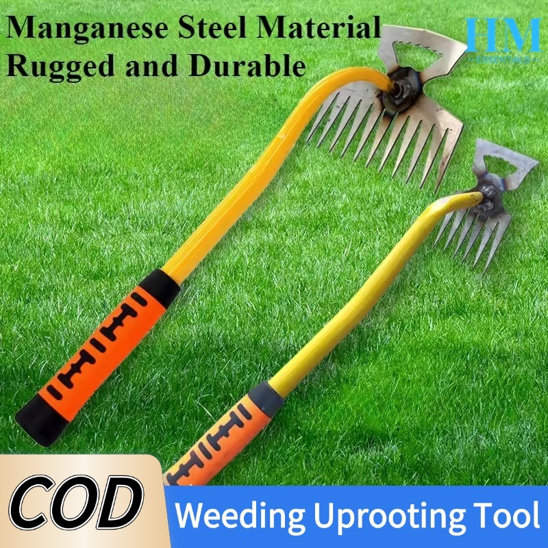 Gardening Tools Weeding Uprooting Tool 11 Teeth Dual Purpose Steel ...