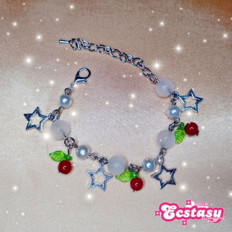 Dainty Red Cherry Star Inspired Bracelet | Your-Ecstasy Accessories ...
