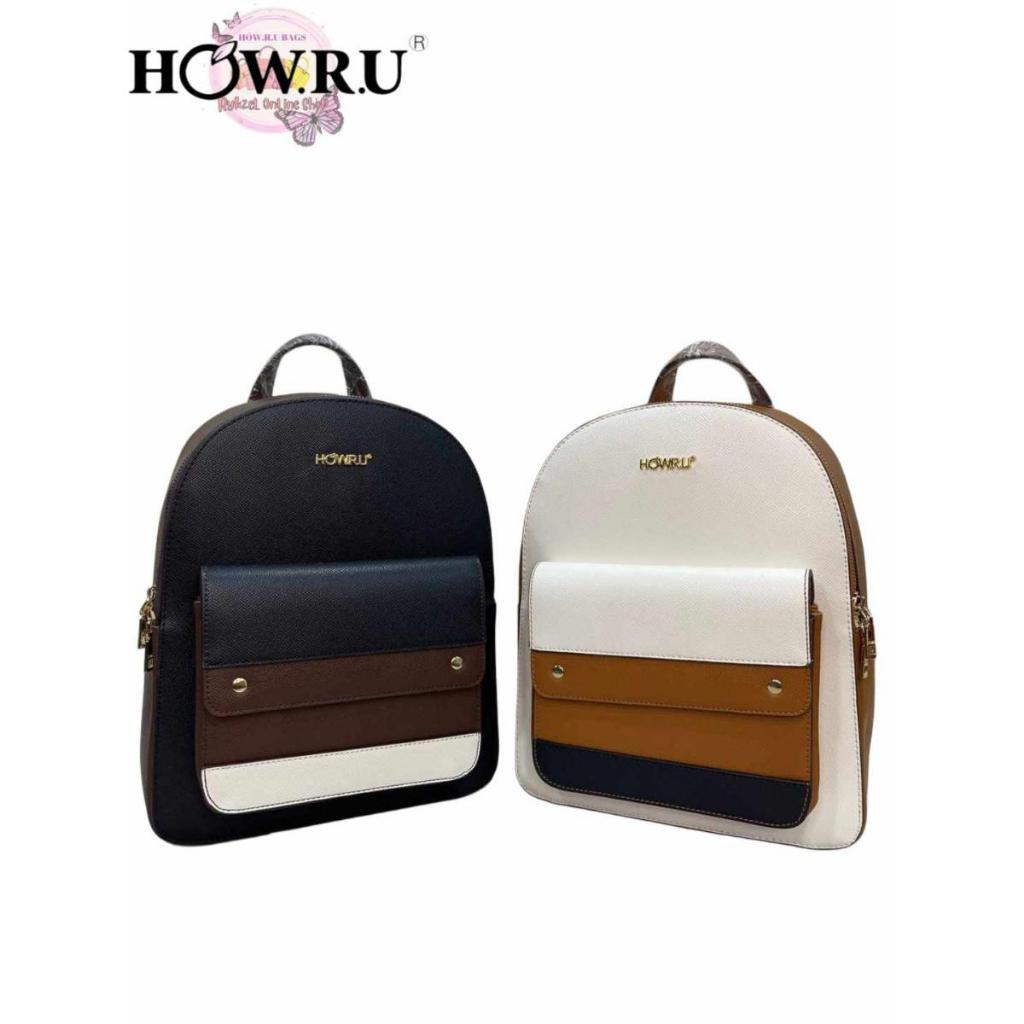 HOWRU AUTHENTIC BACKPACK C14 PU Leather | Shopee Philippines
