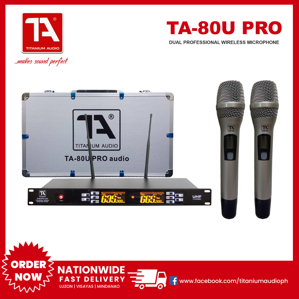 Titanium Audio Professional Dual Wireless Microphone TA-80U Pro ...