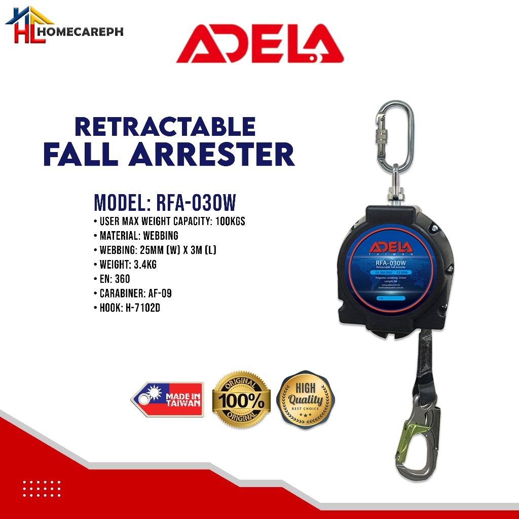 Adela Retractable Fall Arrester RFA-030W | Shopee Philippines