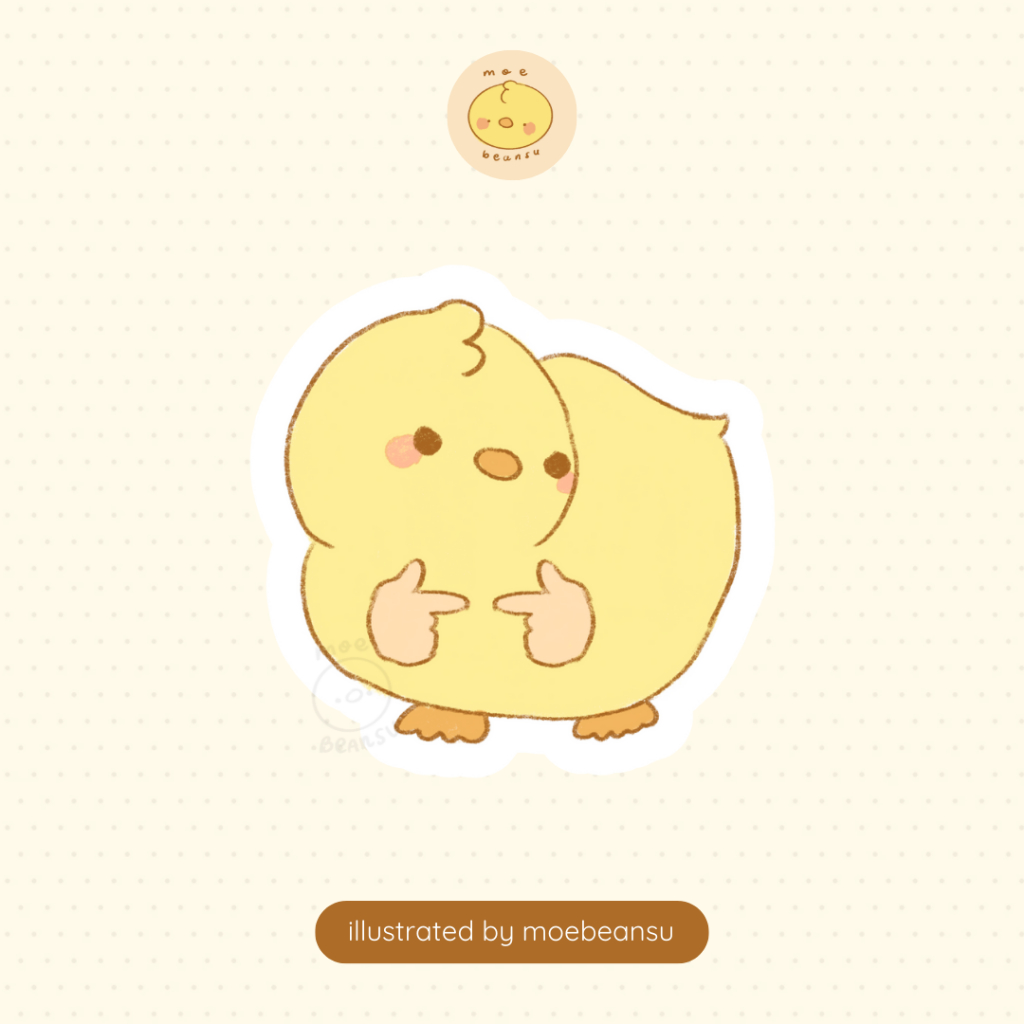 Cute Binu Duck uwu Waterproof Vinyl Sticker | moebeansu | Shopee ...