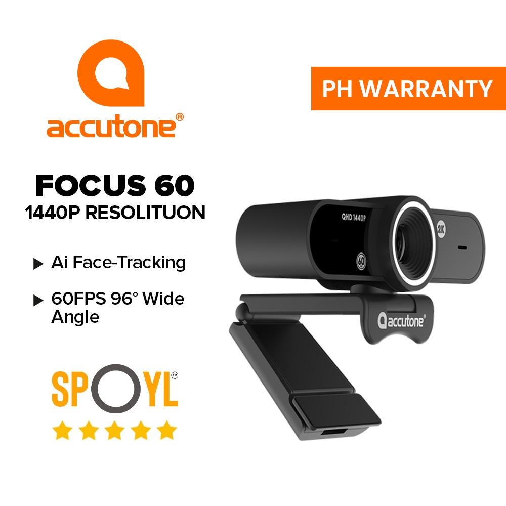 Accutone Focus 60 Webcam - Spoyl Store | Shopee Philippines