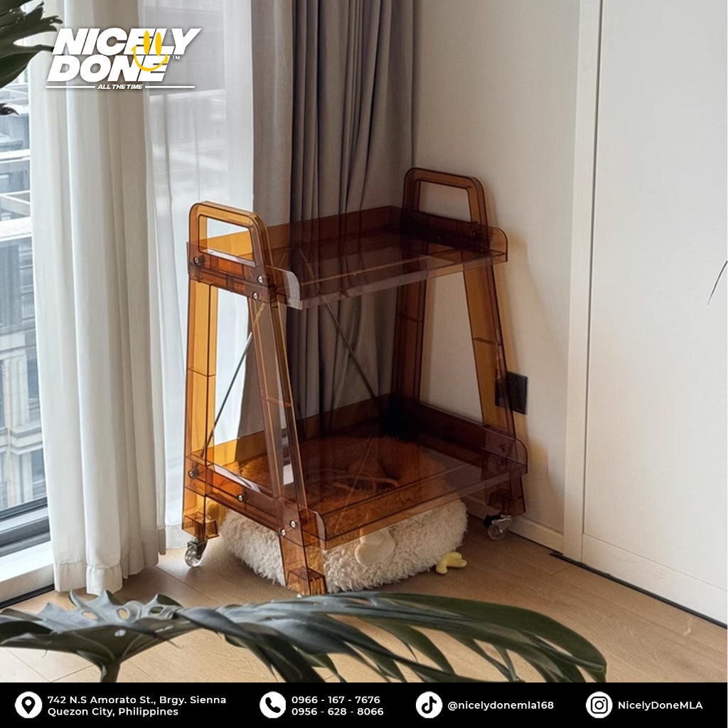 Nicely Done Acrylic Rack 2 Layers for elegant decor, modern storage ...