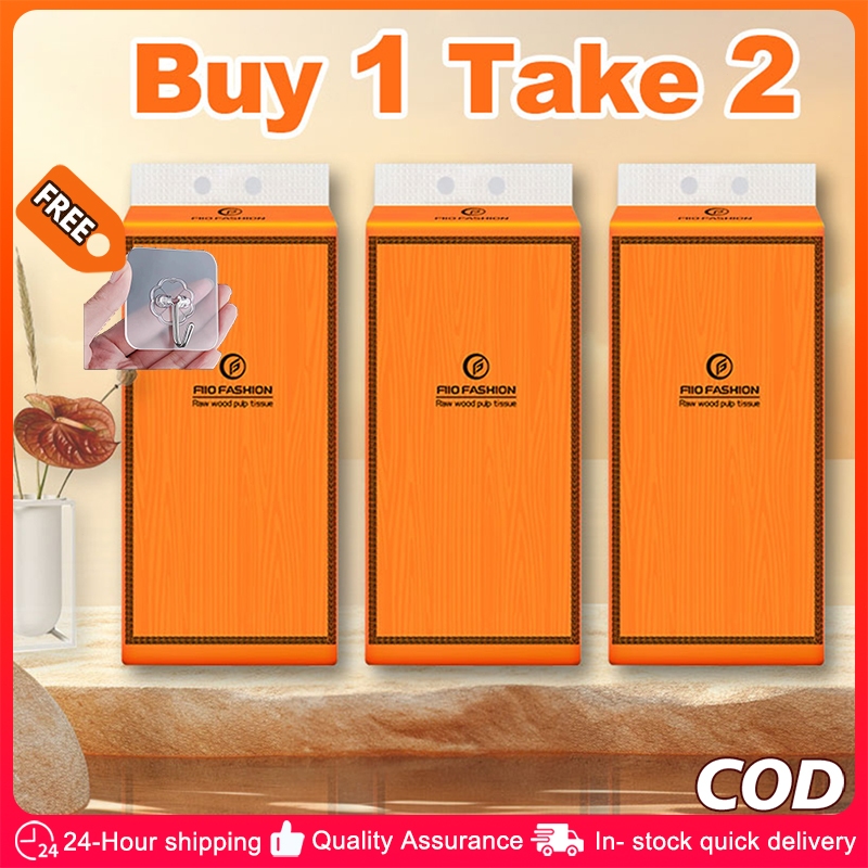 (Buy 1 Get 2) 3 Packs Orange Wall-Mounted Tissue Paper Large Size ...
