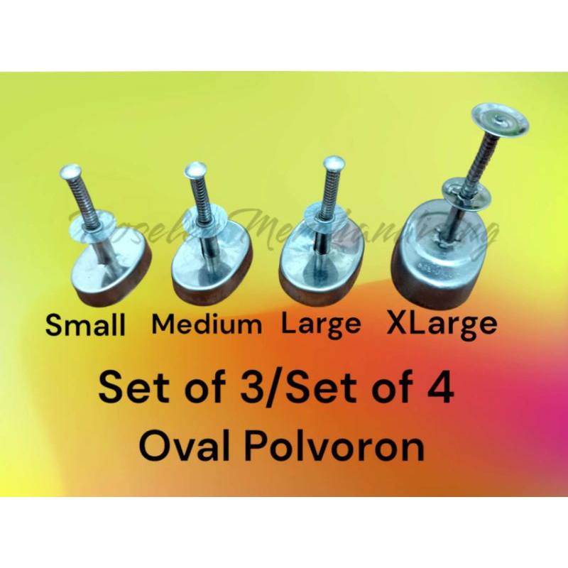 Stainless Oval or Round Polvoron Moulder Set of 3 or Set of 4 Pulburon ...