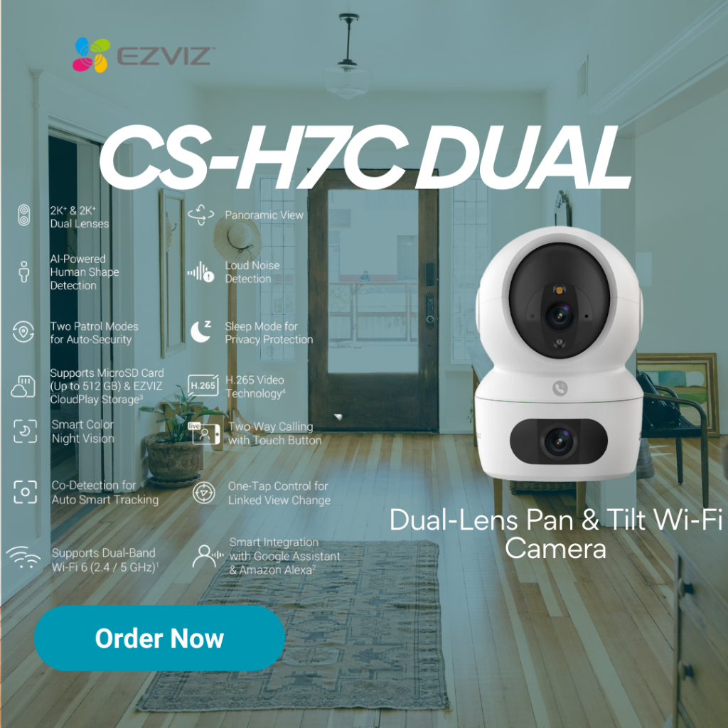 EZVIZ (CS-H7C- DUAL 2K⁺ & 2K⁺ ) - Lens Smart Security Camera, Motion ...