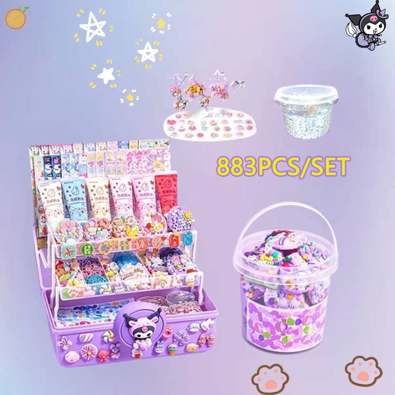 Guka Set for Kids Girls DIY Keychain Handmade Material Package Sticker ...