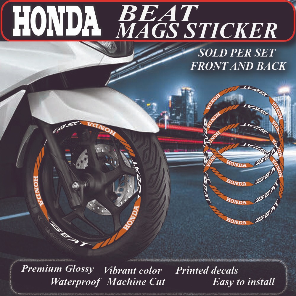 MAGS HONDA BEAT MAGS STICKER NEW DESIGN/ HONDA BEAT MAGS STICKERS ...