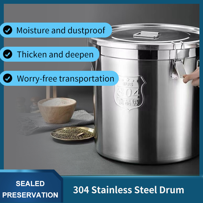 Stainless rice dispenser 25kilos sealed coffee milk flour rice storage ...