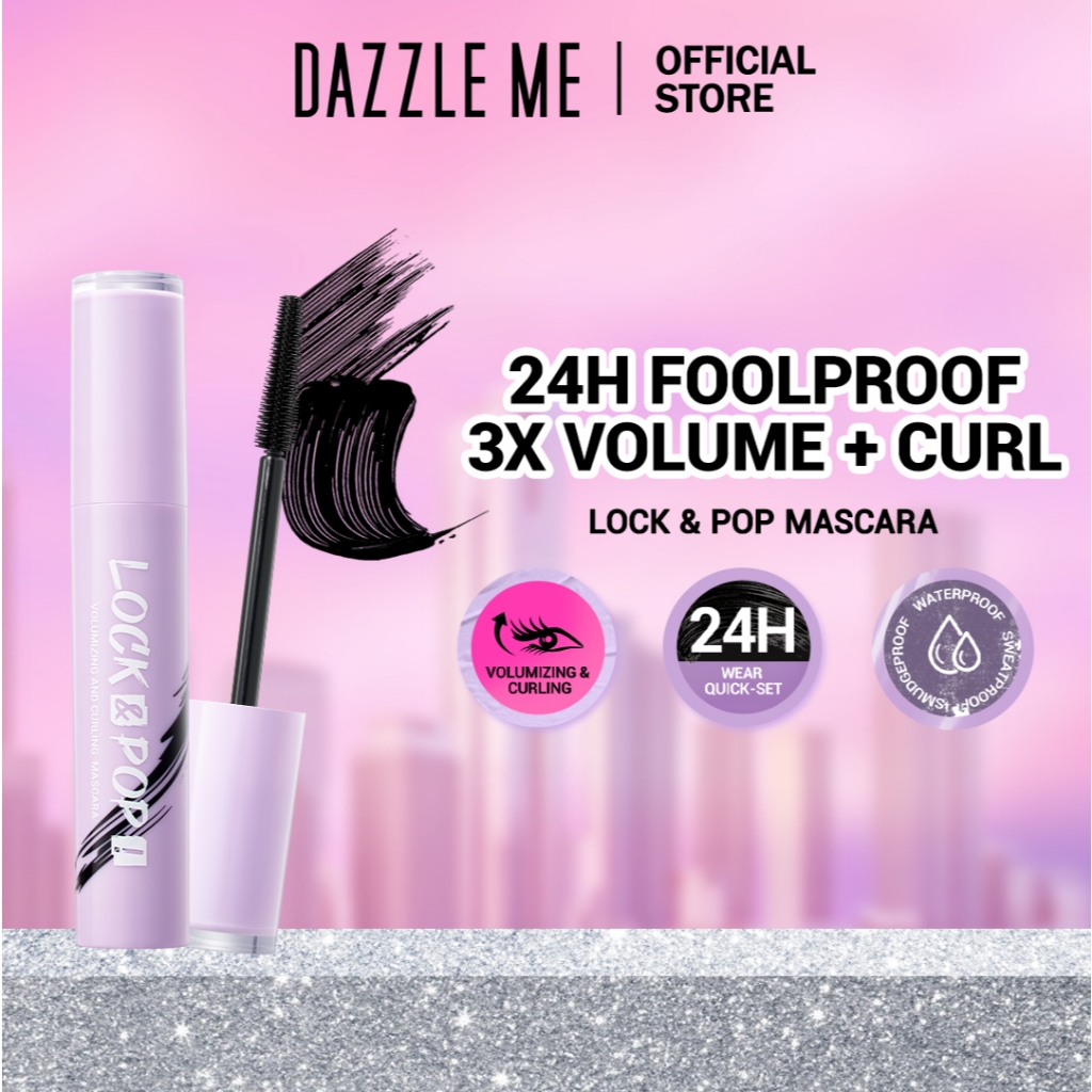 DAZZLE ME Lock and Pop Mascara | Waterproof Smudge Proof Long Lasting ...