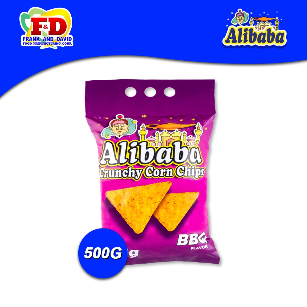 Alibaba Crunchy Corn Chips - Barbecue Flavor 500g | Shopee Philippines