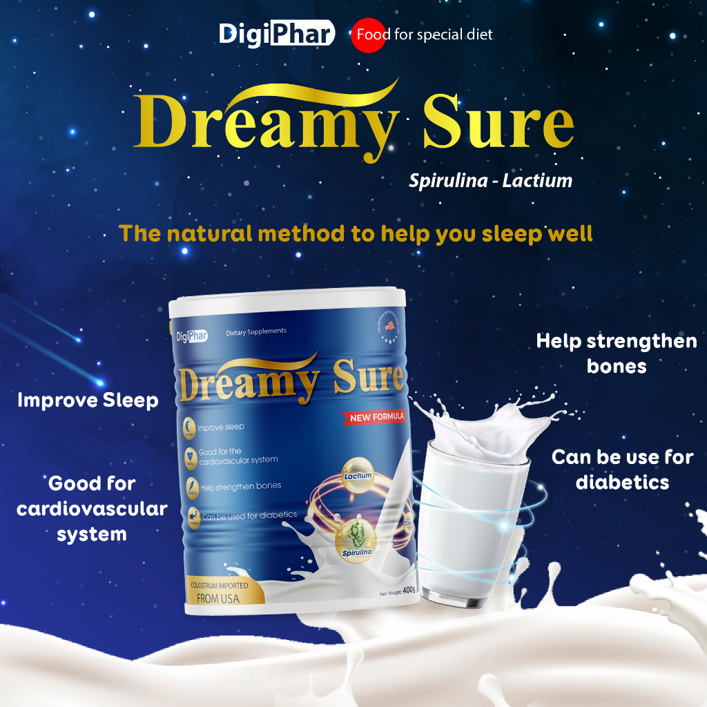 [ Legit ] Dreamy Sure Milk Spirulina Lactium Helps To Sleep Well ...