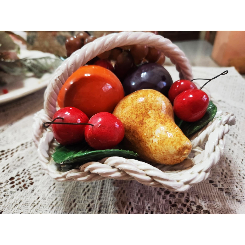Vintage Ceramic Fruit Basket Decorative Centerpiece Table Display UK ...