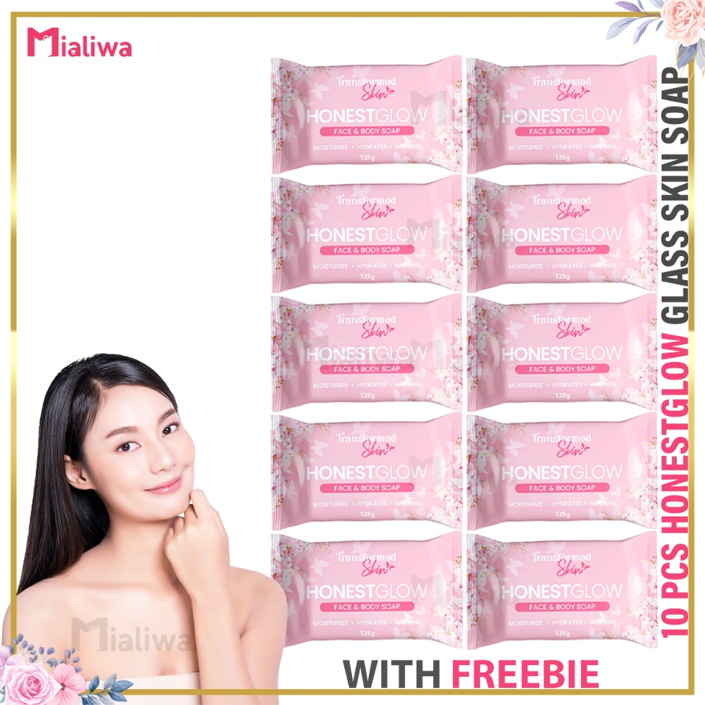 10 Pcs Honest Glow Glass Skin Soap 125g Sabon Pampaputi Hydrating Whitening Moisturizer Body ...