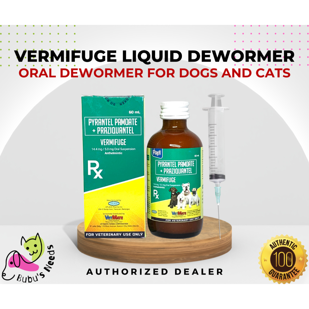 VERM!FUGE LIQUID 60ML PET DEWORMER DOG CAT PUPPIES KITTENS PURGA FOR ...