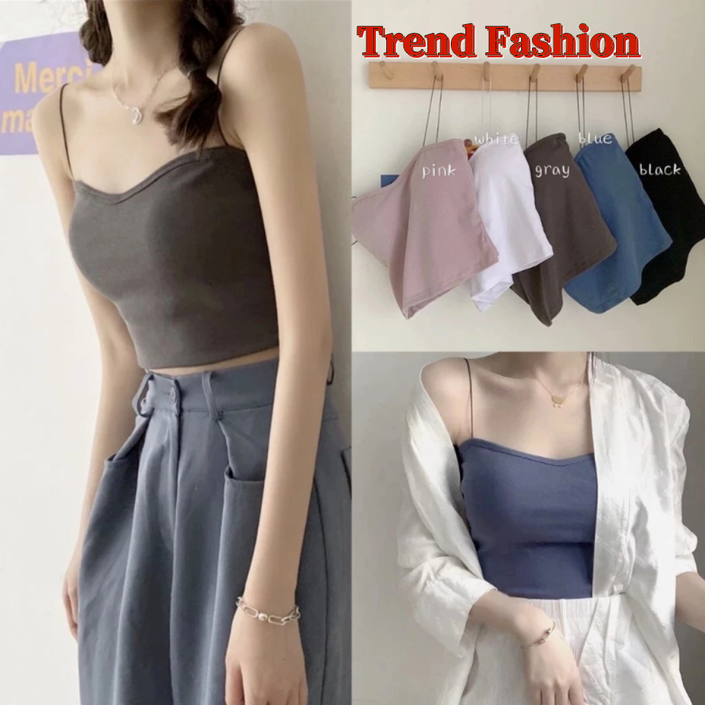 Ladies Sando Tube Sexy Back With Padded Bralette Spaghetti Sleeveless ...