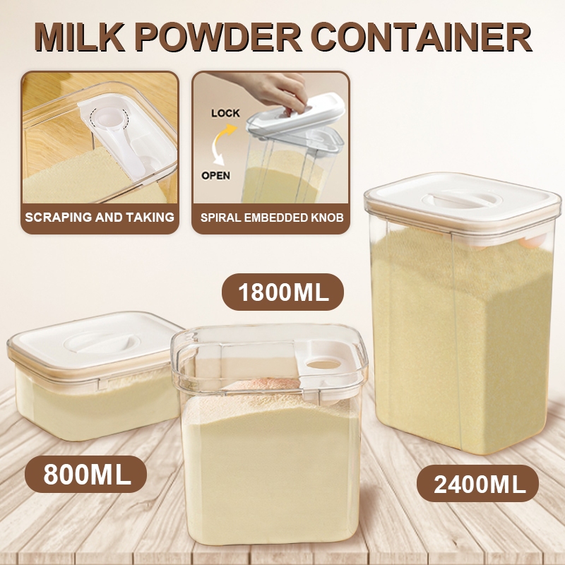 2400/1800/800ML Anti-UV Milk Powder Airtight Container BPA Free Milk ...