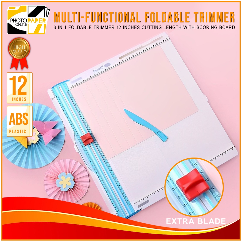 3in1 Multi-function Paper Trimmer with Scoring Board & Extra Blade for ...