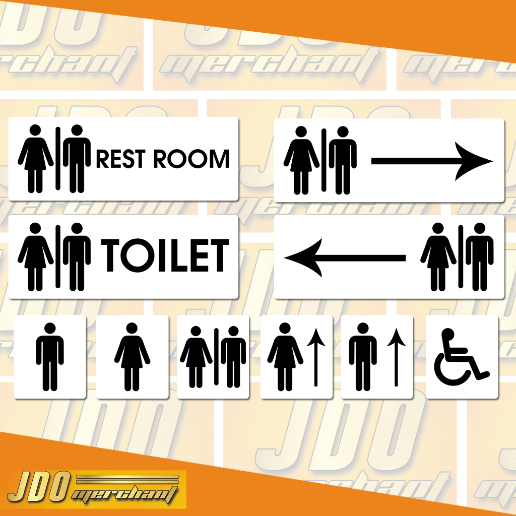 Restrooms , Toilet , PWD , Male , Female , Up , Down Signage Sign ...