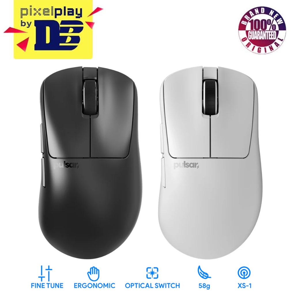 Pulsar Xlite V4 Ultralight Weight eSports Mouse Size 3 (Black, White ...