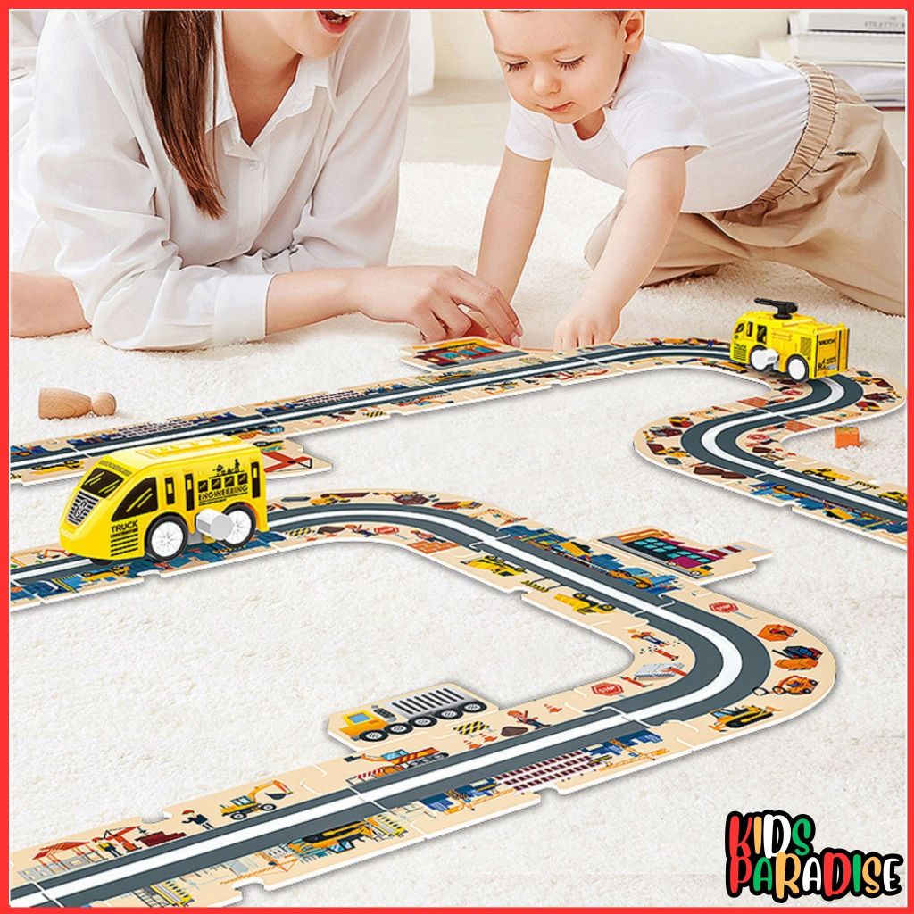Kids 44 Pcs Puzzlet & Track Safe Durable & Easy to Use Fun ...