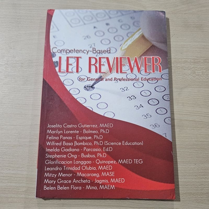 Competency - Based LET Reviewer By : Maed | Shopee Philippines