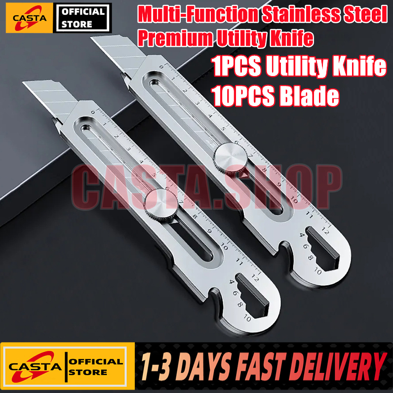 6 in 1 Stainless Steel Heavy Duty Multifunctional Utility Knife Box ...