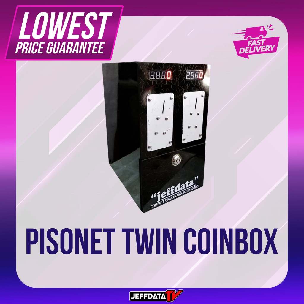 PISONET ACC TWIN DUAL COINBOX WITH DUAL TIMER PISO SLOT (DUAL COINSLOT ...